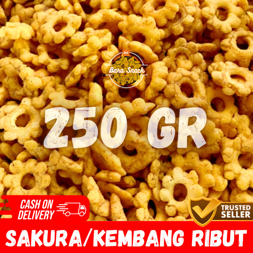 Jual [ 250gr ] Kembang Sakura Ribut Super Gurih & Renyah / Kembang ...