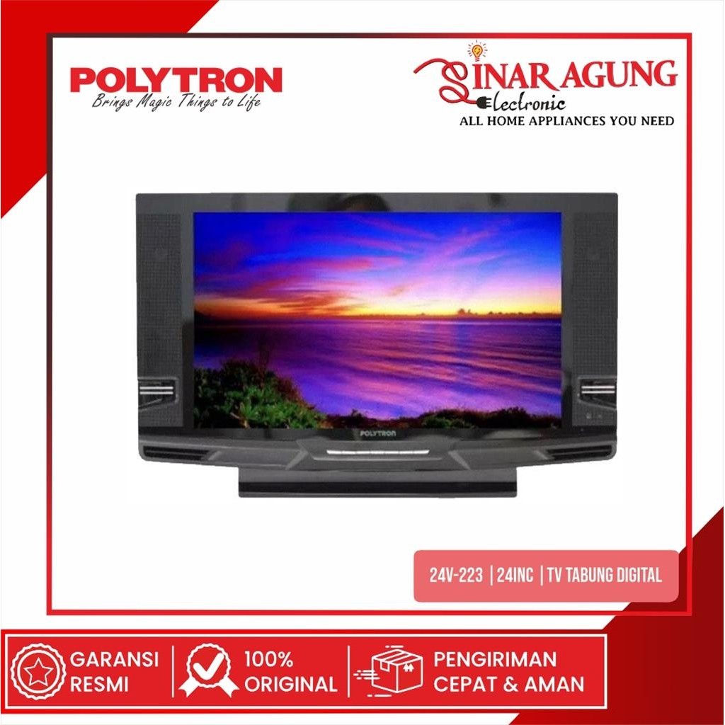 Jual POLYTRON 24V223 / 24V-223 LED TV DIGITAL SEMI TABUNG 24 INCH ...