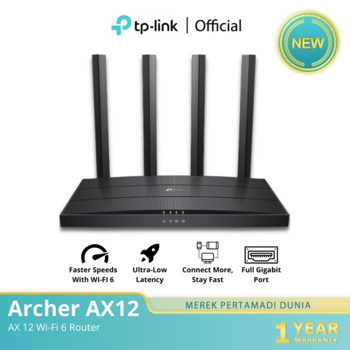 Jual TP-Link Archer AX12 WiFi 6 Router AX1500 tp link router archer ...
