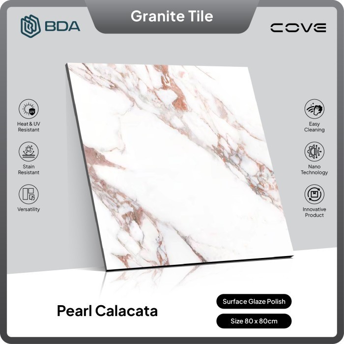 Jual BDA Granite Tile Granit 80x80 Keramik Lantai Keramik Dinding Pearl ...