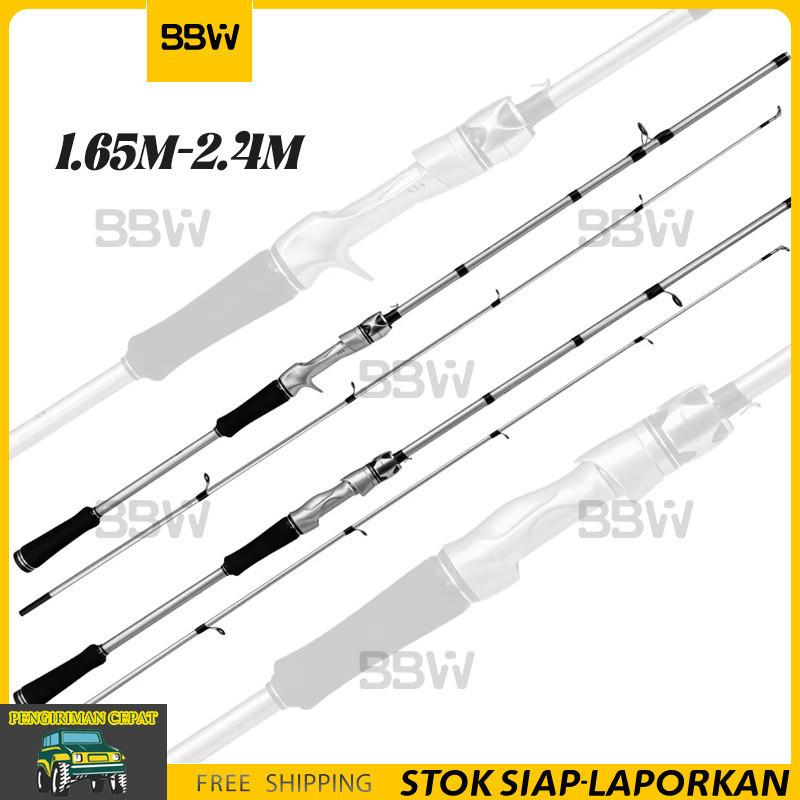 Jual joran casting Carbon Fiber Max Drag 20kg Spinning Fishing Rod 1.65m/1.8m/2.1m M/ML joran ...