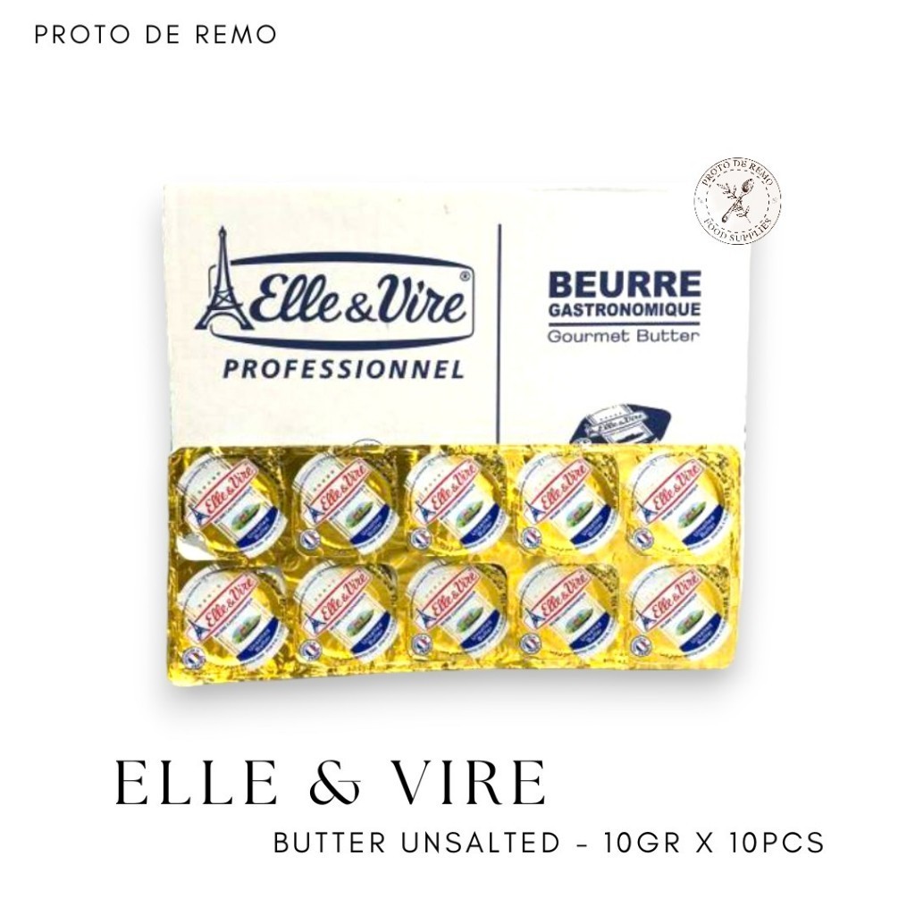 Jual Butter Portion Elle & Vire 10gr x 10pcs Unsalted | Shopee Indonesia