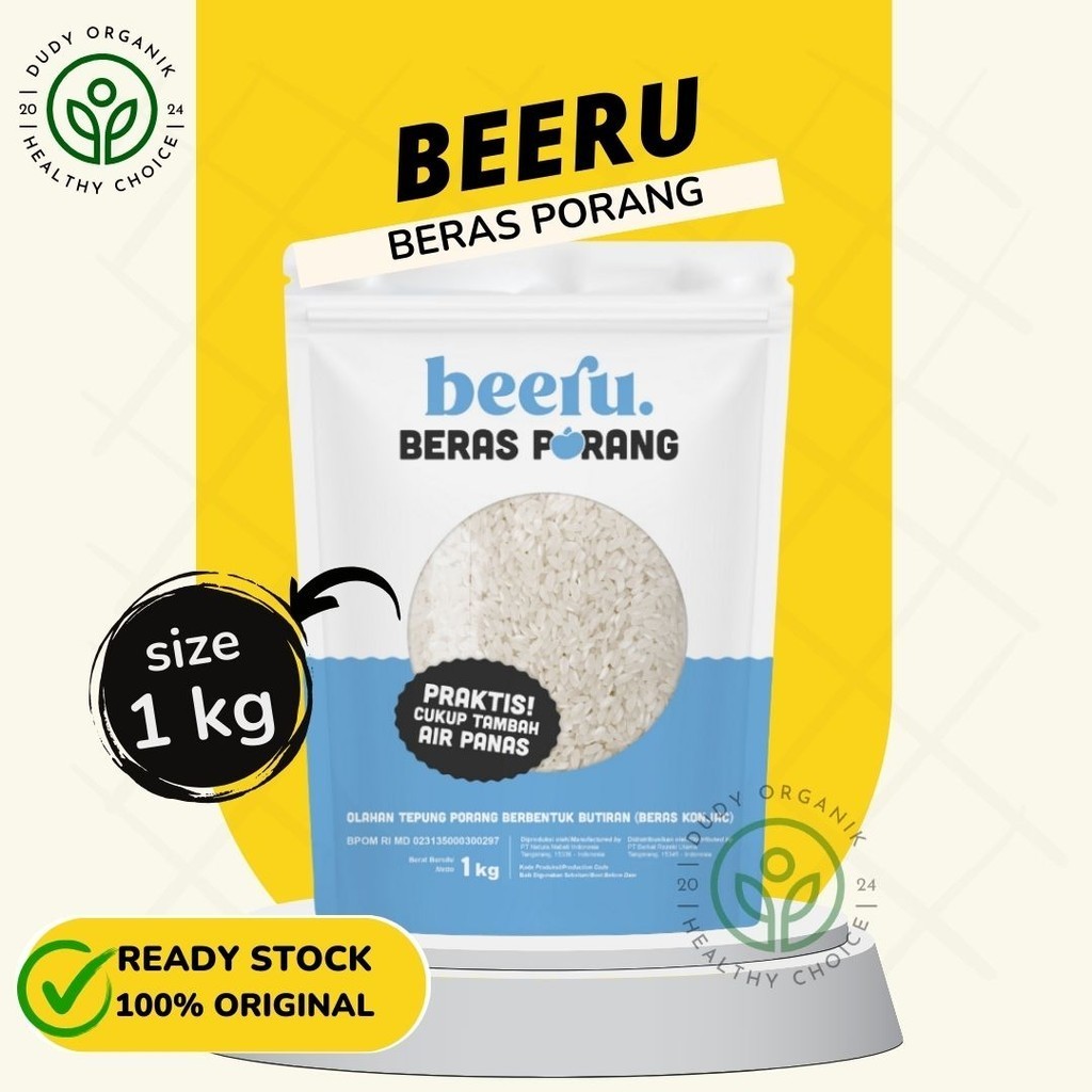 Jual Beeru Beras Porang Pouch 1 Kg - Shirataki Konjac Rice | Shopee ...