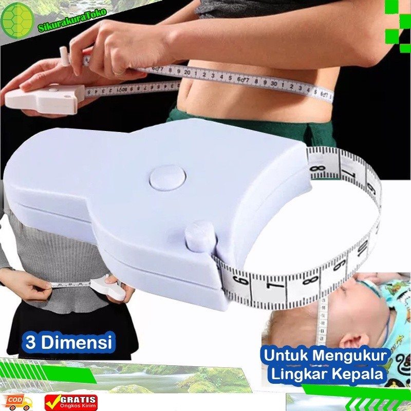 Jual (NCS) Meteran Badan 150cm Alat Ukur 3D untuk mengukur Lingkar ...