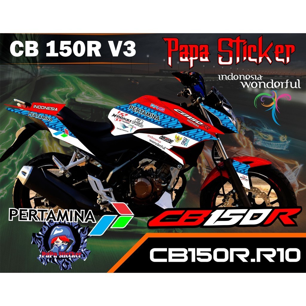 Jual STRIPING VARIASI CB 150R ALL NEW V3 PERTAMINA - ALL NEW CB 150R ...