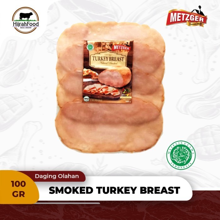 Jual Metzger Smoked Turkey Breast Ham Deli Style Ham Ayam Kalkun Asap ...