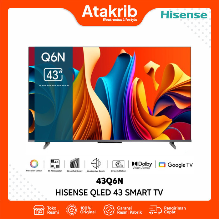 Jual HISENSE QLED 43 43Q6N 4K Q6N GOOGLE TV | Shopee Indonesia
