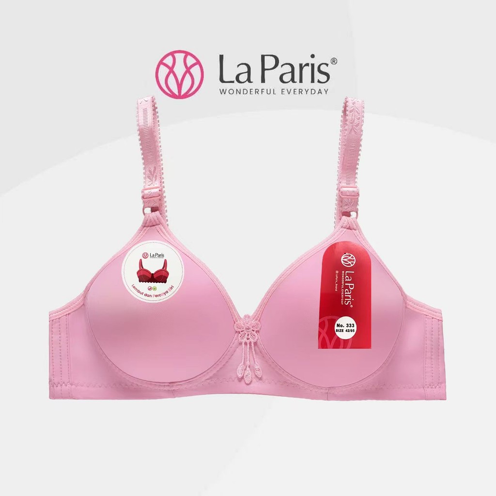 Jual LA PARIS Bra Wanita Push Up Polos Cup A-B Kait 3 Uk 36 - 42 Tanpa ...