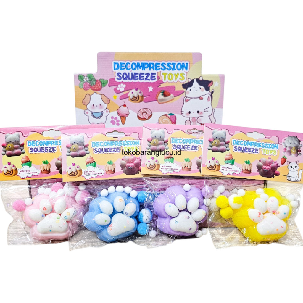 Jual Taba Squishy Cat Paw Lucu Squishy Soft Stress Toy Mainan Sekuisi ...