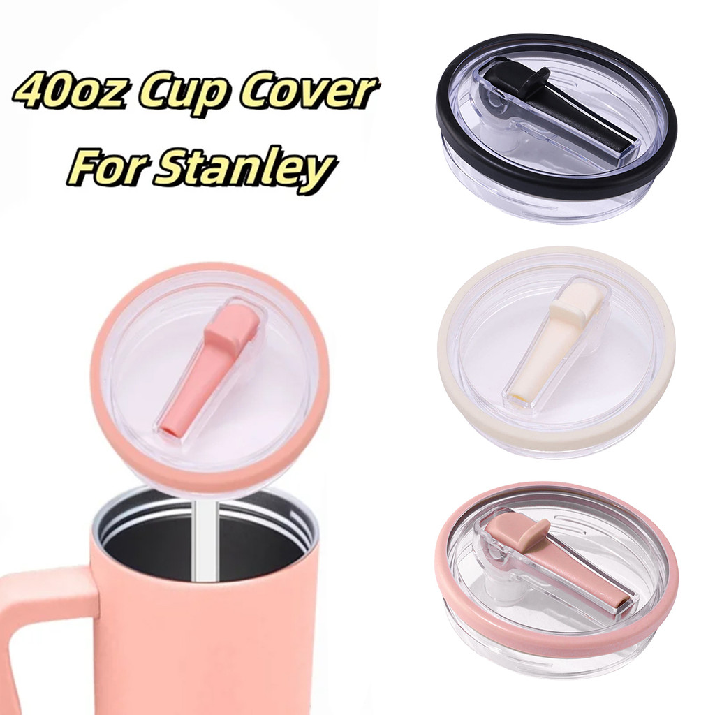 Jual 40 Oz Stanley Cup Tumbler Flip Straw Lids Spill-proof Cup Cover ...