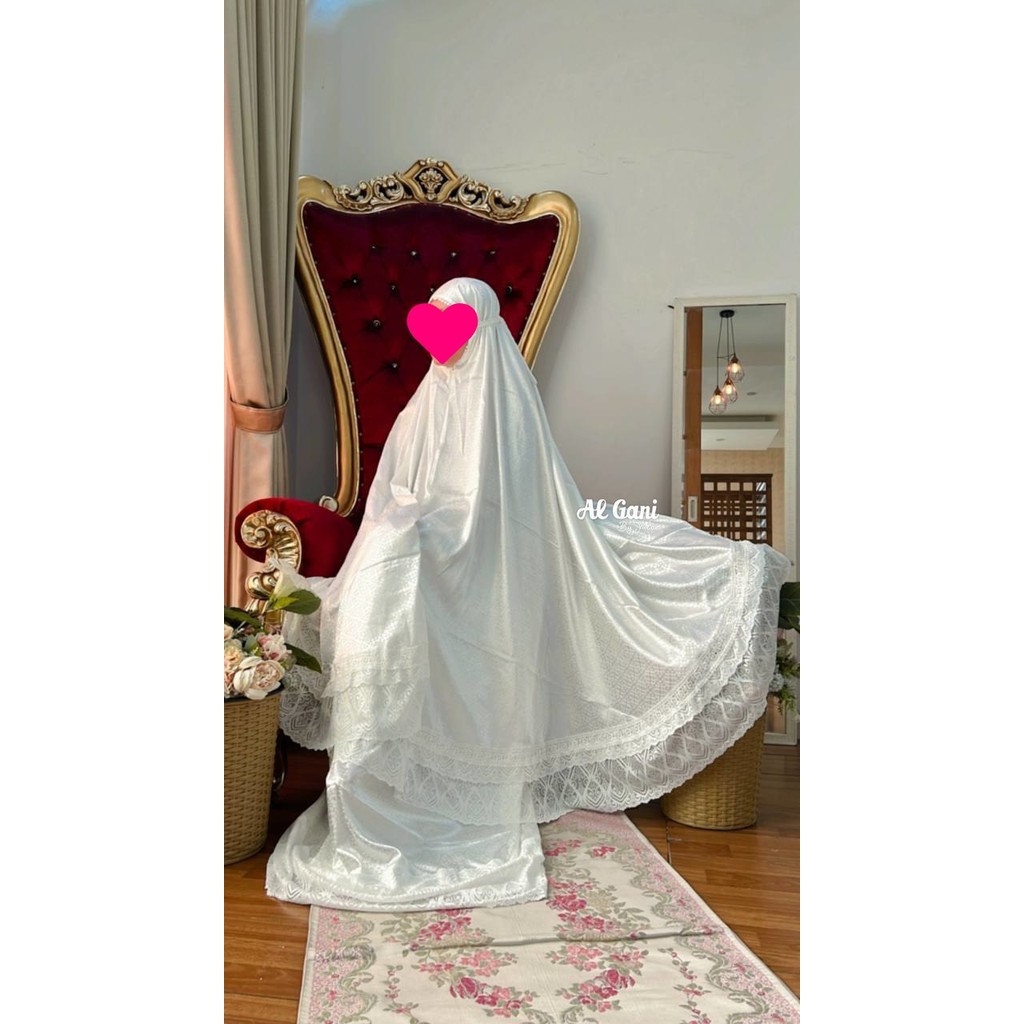Jual Mukena TERBARU ALGANI Jaguard putih baru untuk lebaran by ...
