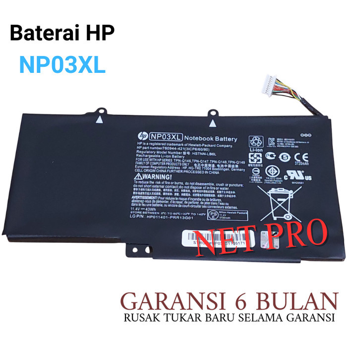 Jual Baterai Batre HP Pavilion X360 13-B 13-A Envy 15-U 15T-U NP03XL ...