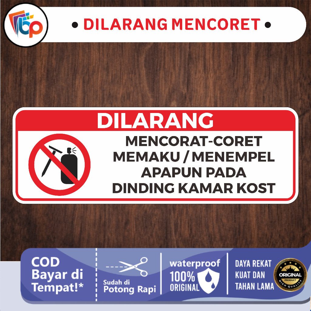 Jual Stiker Dilarang Mencoret Stiker Dilarang Coret-Coret Stiker ...