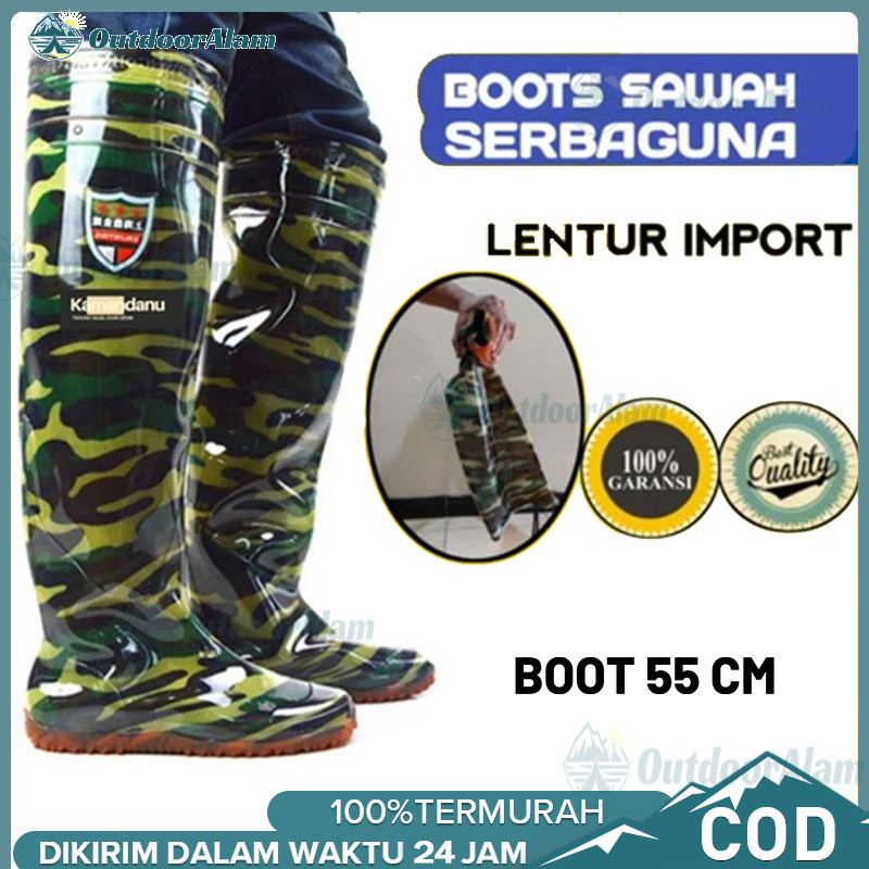 Jual Sepatu bot hujan Taman pria/sepatu kamuflase tinggi lutut 15 inci ...