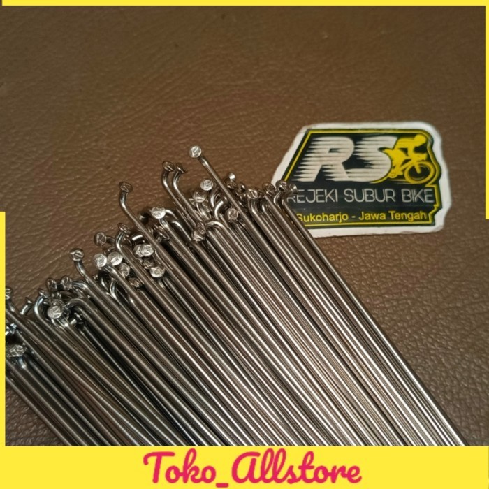 Jual ruji sepeda stainless silver chrome 180 262 283 mm spoke perbiji ...