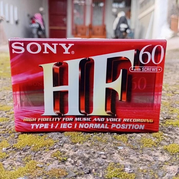 Jual Kaset Pita Kosong Sony HF 60 Type I Blank Cassette Tape Sealed NOS Media isi lagu rekaman ...