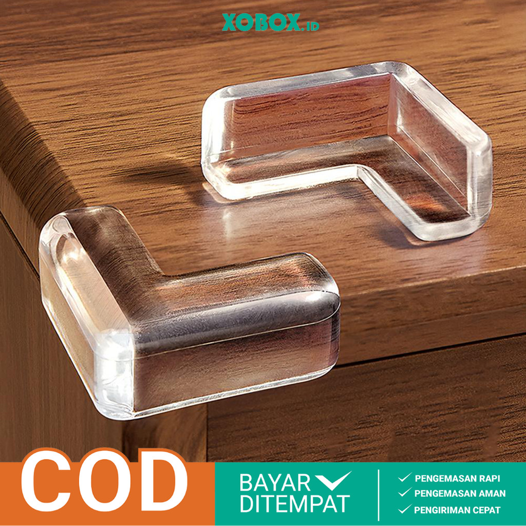 Jual Pelindung Siku Meja Pengaman Sudut Meja Transparan Silikon Model L ...