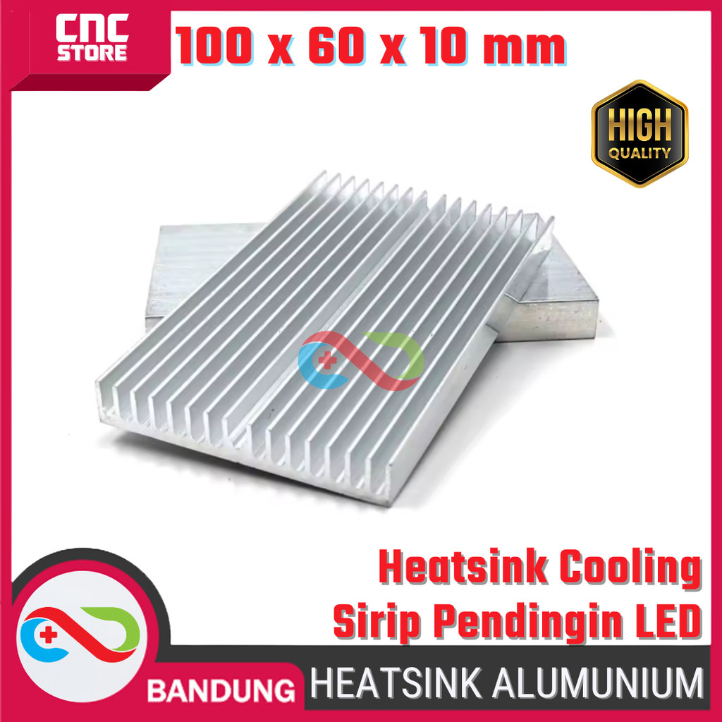 Jual HEATSINK ALUMINIUM 100X60X10MM HEAT SINK COOLING SIRIP PENDINGIN ...