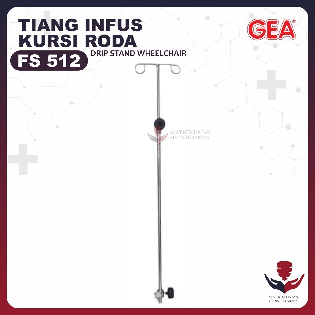 Jual Tiang Infus Kursi Roda Gea FS512 Peralatan penunjang Gerak ...