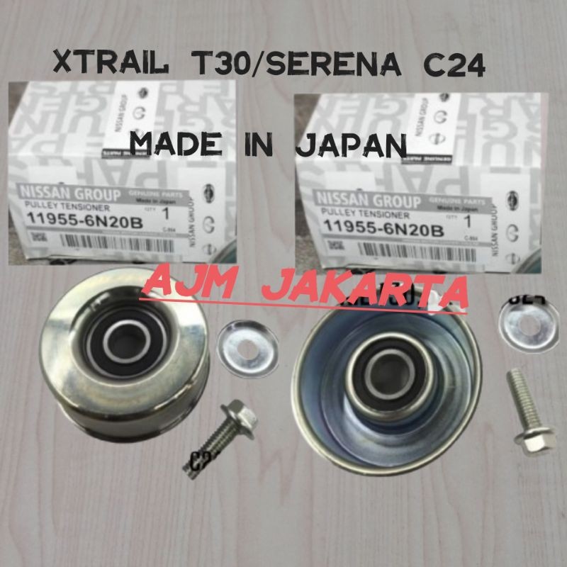 Jual Pulley pully poli idler tensioner fan van belt nissan Xtrail T30 T31 2.500CC Serena C24 ...
