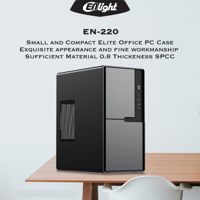 Jual ENLIGHT EN-220 + PSU 300W Mid Slim Micro ATX PC Case USB3.0 ...