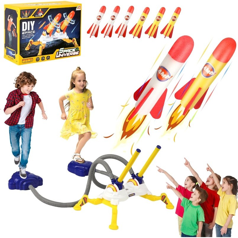 Jual Mainan Roket Peluncur Angin Astronot Luar Angkasa Glowing Canon ...