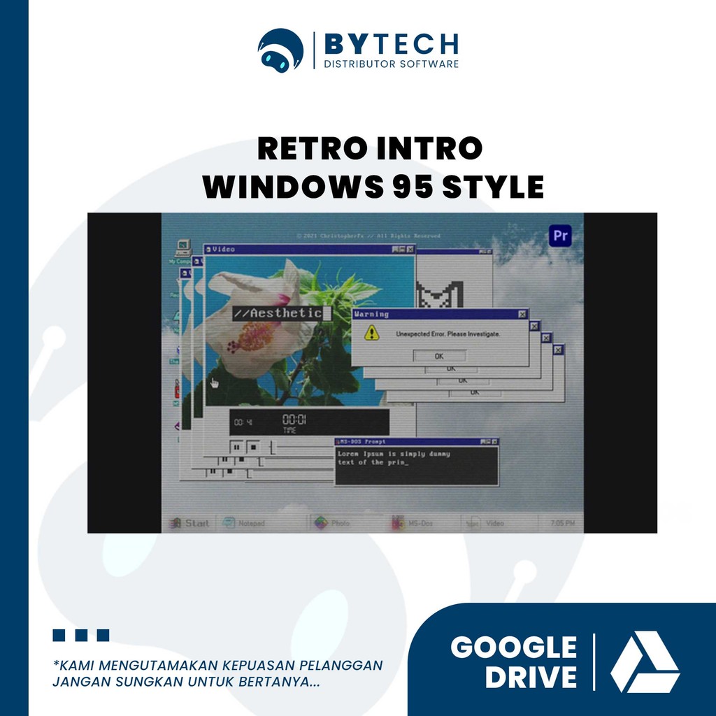 Jual RETRO INTRO WINDOWS 95 STYLE | PREMIERE PRO | Shopee Indonesia