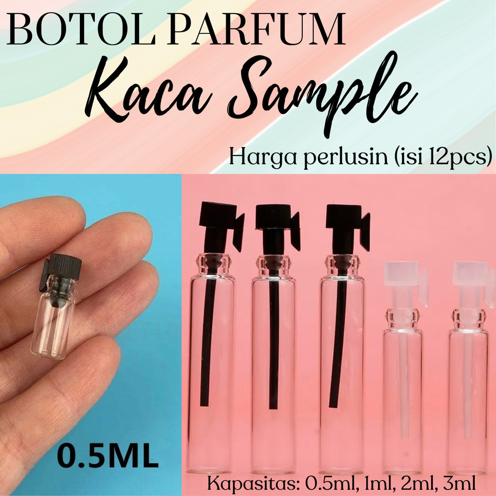 Jual Botol Parfume Mini Kaca Kecil Refill Tester 0,5ml 1ml 2ml 3ml ...