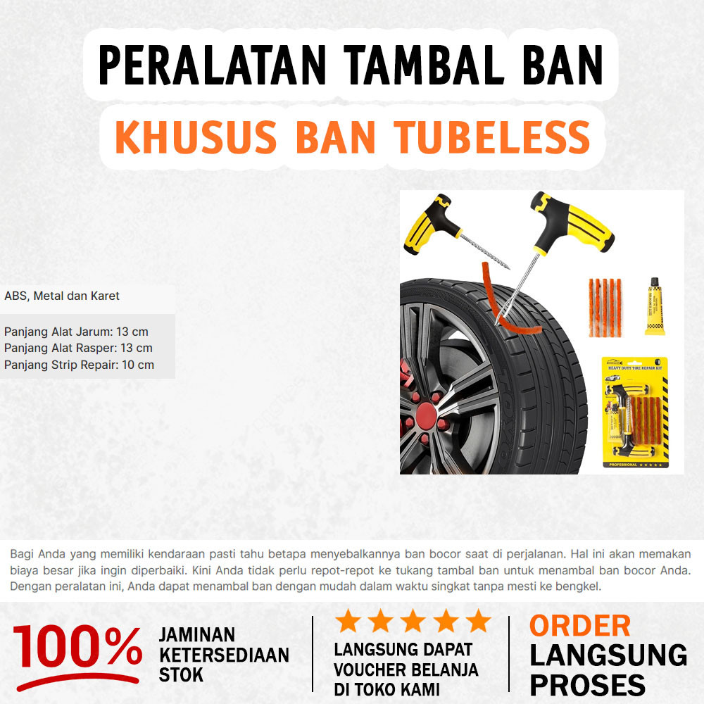 Jual Peralatan Tambal Ban Mobil Sepeda Motor Tubeless | Shopee Indonesia
