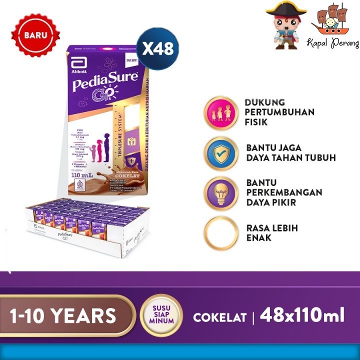 Jual Pediasure Go Cokelat Susu UHT 48 x 110mL | Shopee Indonesia