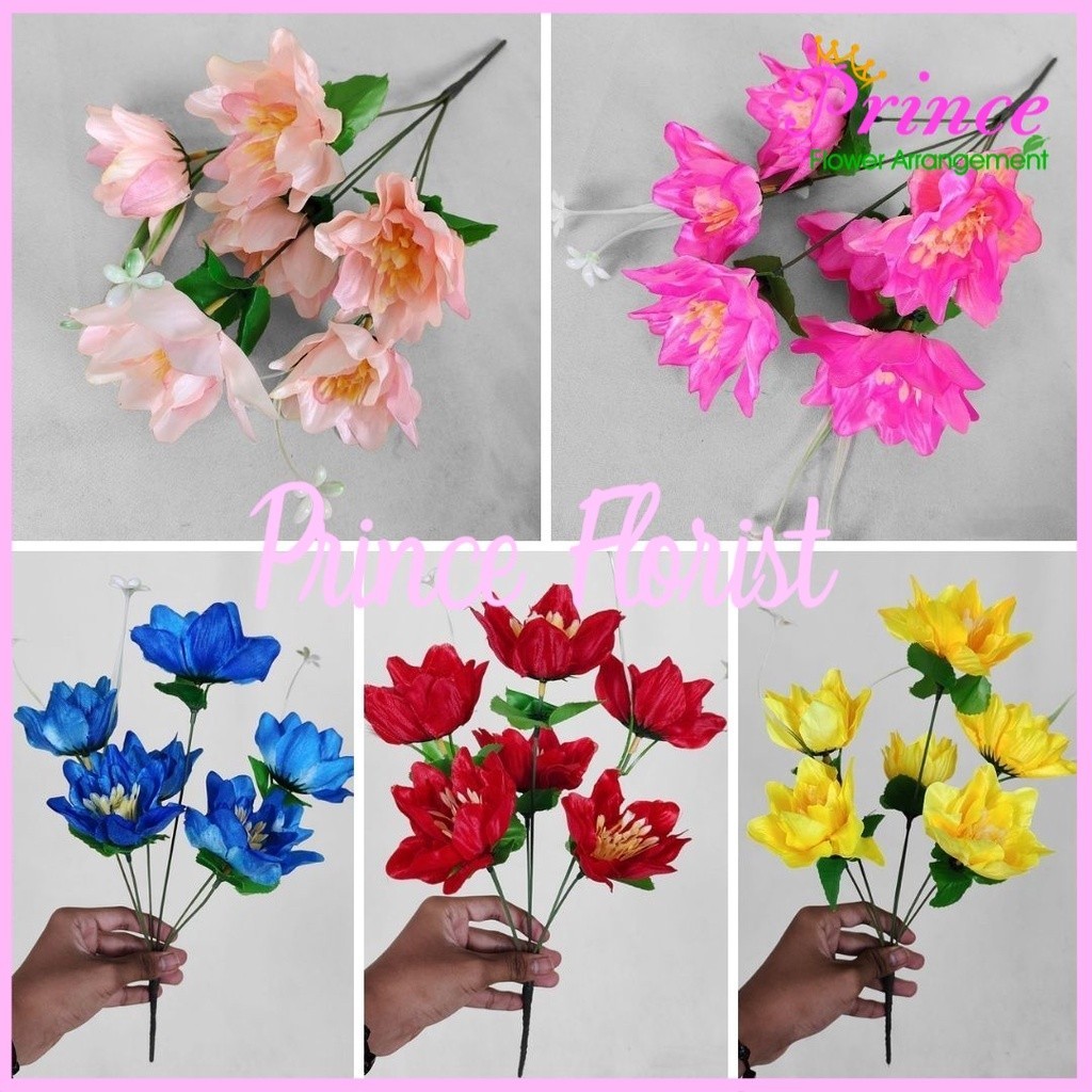 Jual Bunga Aster Mangkok Cabang 6 Artificial Buatan murah - Bunga kain ...