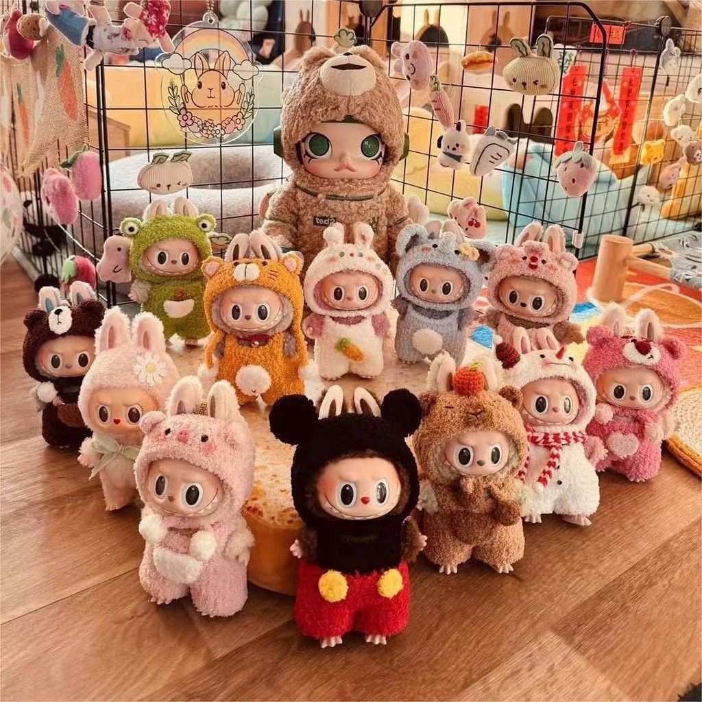 Jual Gantungan Kunci Boneka Vinil Baju Labubu 17cm Viral Gantungan Kunci Viral Lisa Blackpink 