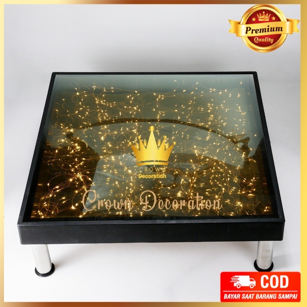 Jual 1 Set Lampu Kaca Panggung Akrilik Lantai Kaca Tempered Glass LED ...
