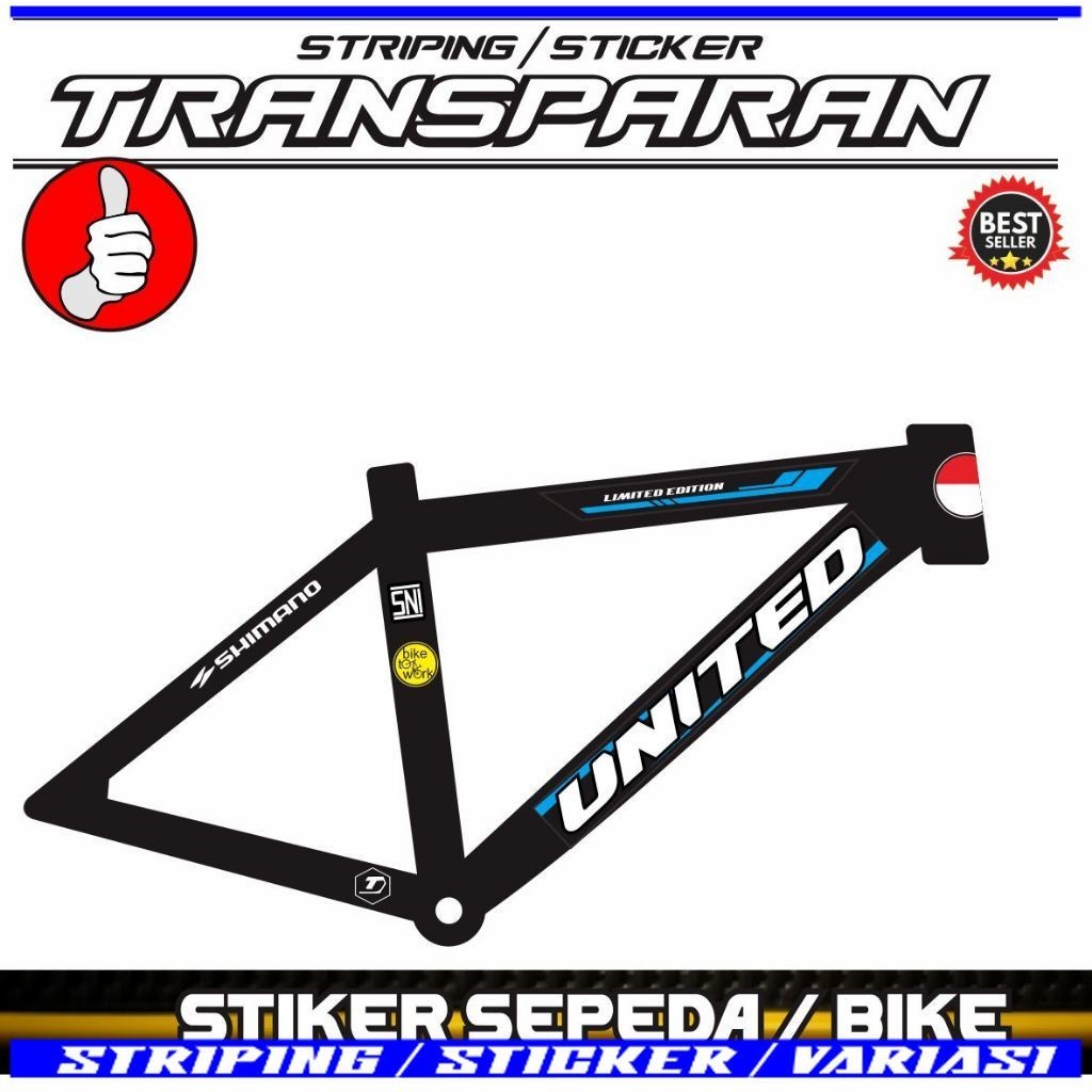 Jual variasi STRIPING TRANSFARAN / STICKER SEPEDAH ALL BMX TRANSPARAN ...