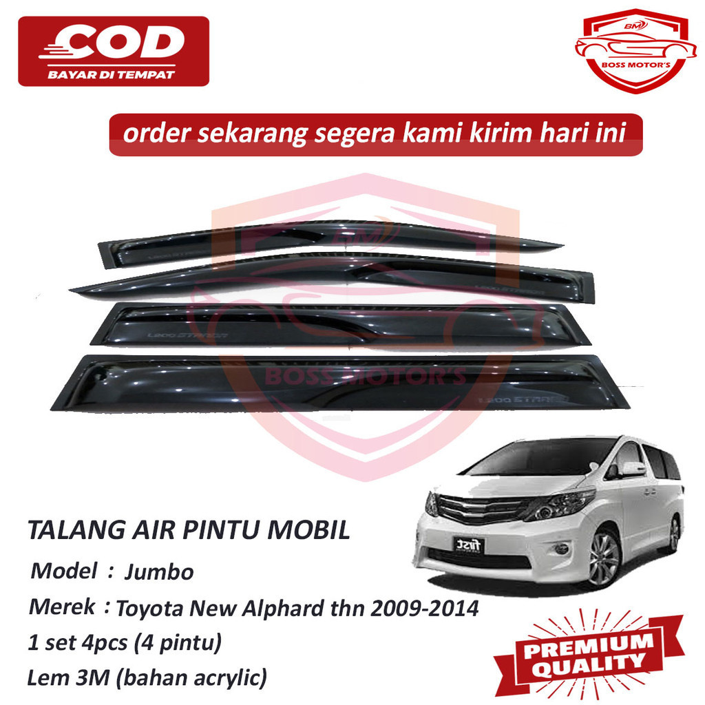 Jual talang air mobil Toyota New Alphard thn 2009-2014 model jumbo 4pintu | Shopee Indonesia