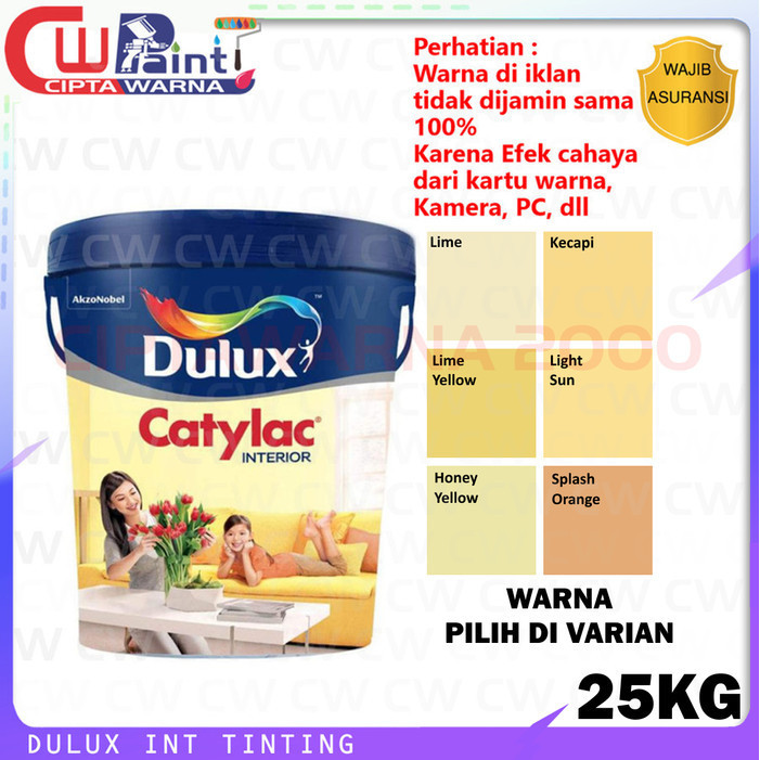 Jual Dulux Catylac Tinting Cat Dinding Tembok Interior Kuning Orange 25 ...