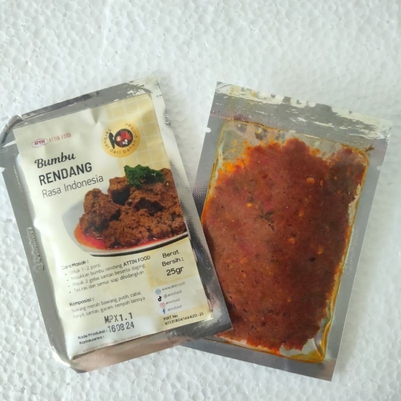 Jual Bumbu Rendang Siap Pakai ATTIN (25gr) | Shopee Indonesia