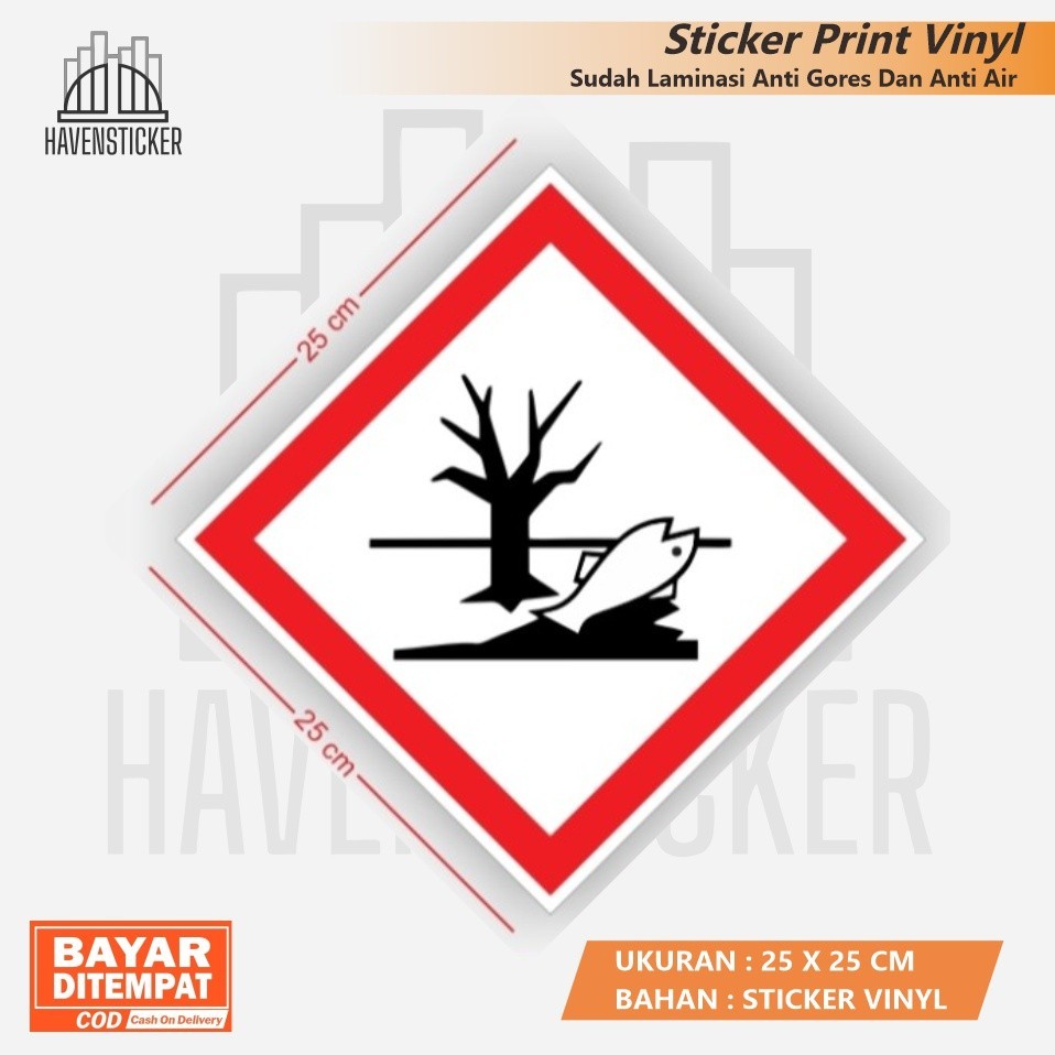 Jual STIKER VINYL PRINT SIMBOL K3 Ghs Berbahaya Terhadap Lingkungan ...