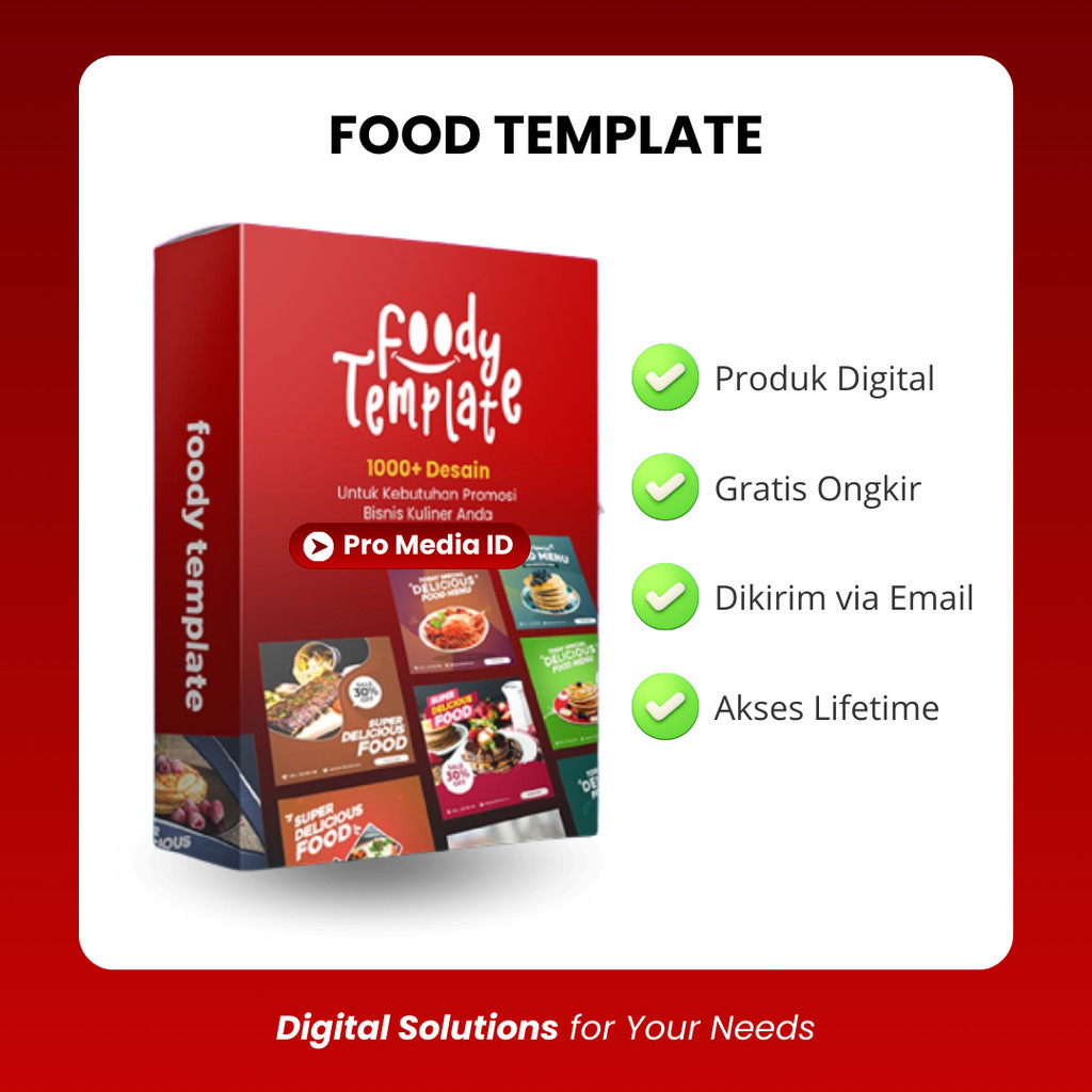 Jual Foody Template 1000+ Konten Desain Tema Kuliner Makanan ...