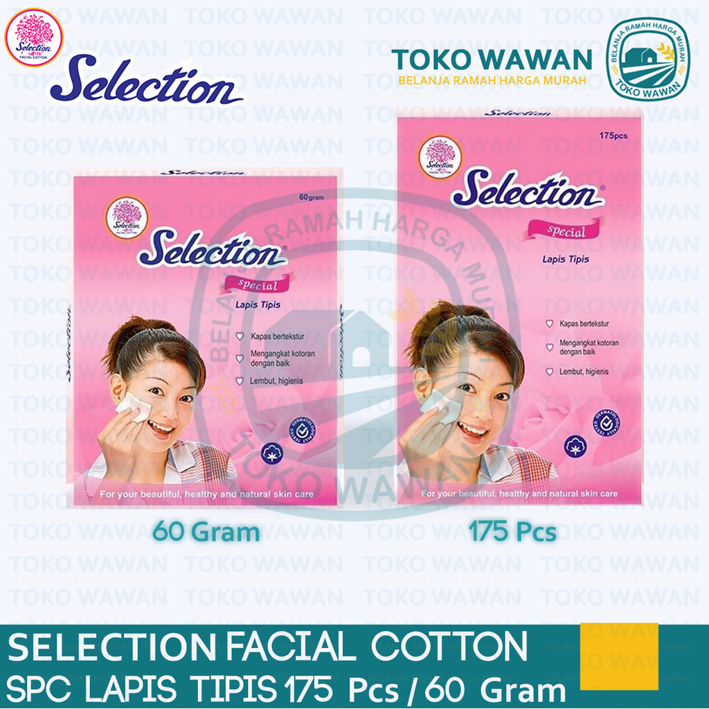 Jual Kapas Selection Facial Cotton SPC Spesial Lapis Tipis Isi 60gr ...