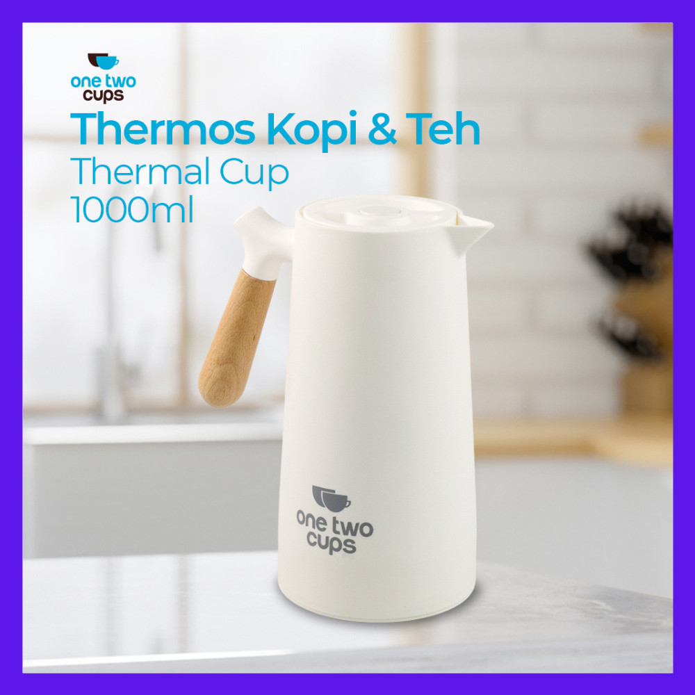 Jual One Two Cups Teko Termos Air Panas Vacuum Jug Flask 1L Termos Air ...