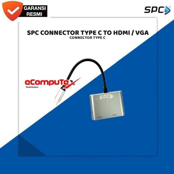 Jual SPC CONNECTOR TYPE C TO HDMI / VGA - TKDN RESMI | Shopee Indonesia