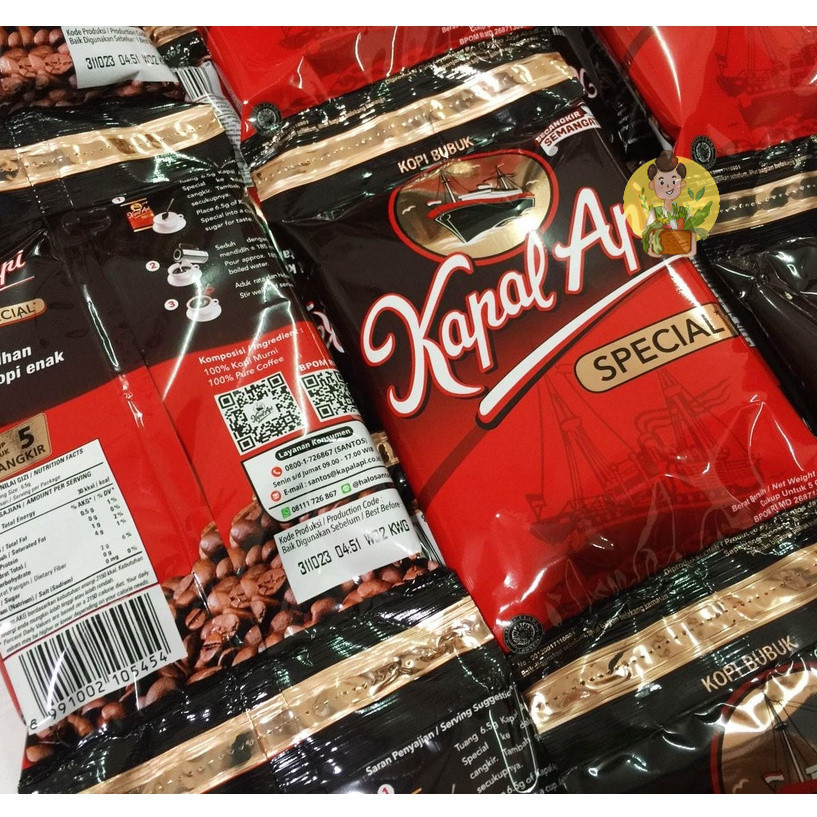 Jual Kopi Kapal Api Hitam SPECIAL - Kopi Hitam Bubuk Murni Tanpa Gula ...