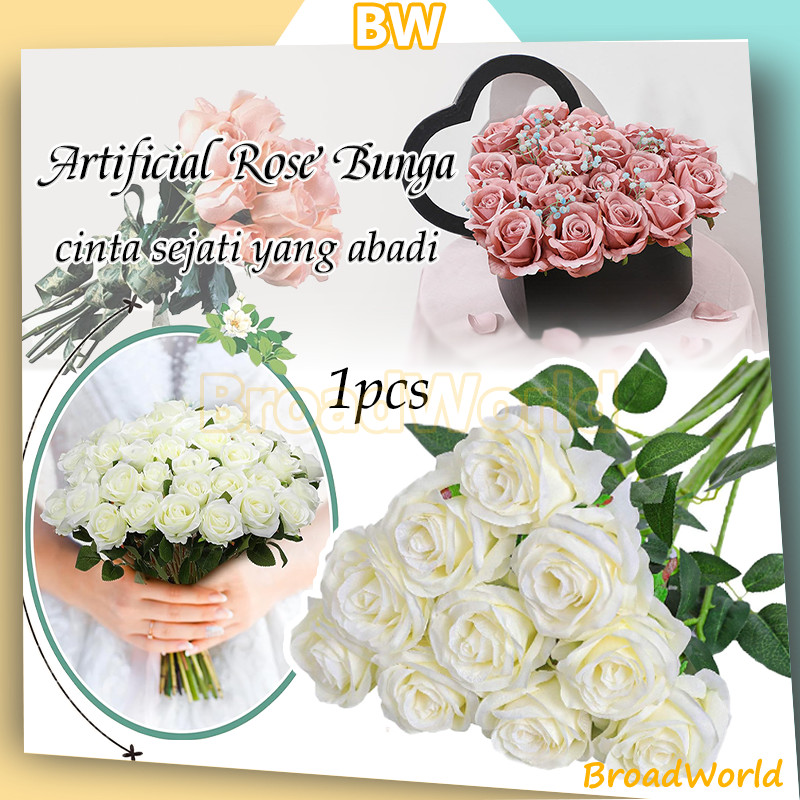 Jual Bunga Artificial Mawar Rose/Artificial Flower Wedding Decoration ...