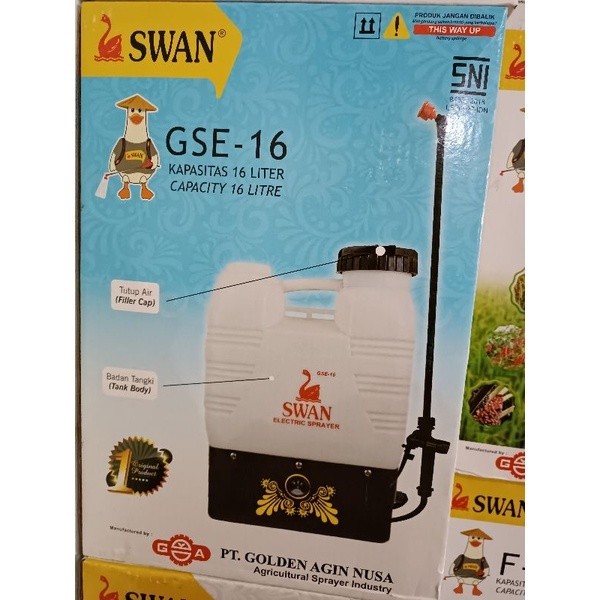 Jual semprotan tangki sprayer elektrik swan GSE black | Shopee Indonesia