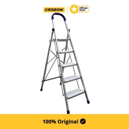 Jual Krisbow 1.1 mtr Tangga Lipat Aluminium 5 Wide Step Prlswt1105 ...