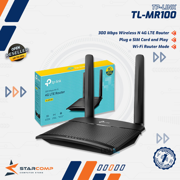 Jual TP-link TL-MR100 300 Mbps Wireless N 4G LTE Router SIM Card ...