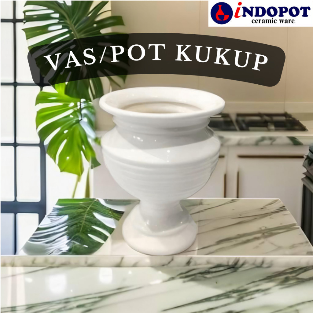 Jual INDOVAS- Vas Pot Bunga Keramik Model Kukup untuk tanaman Hias ...