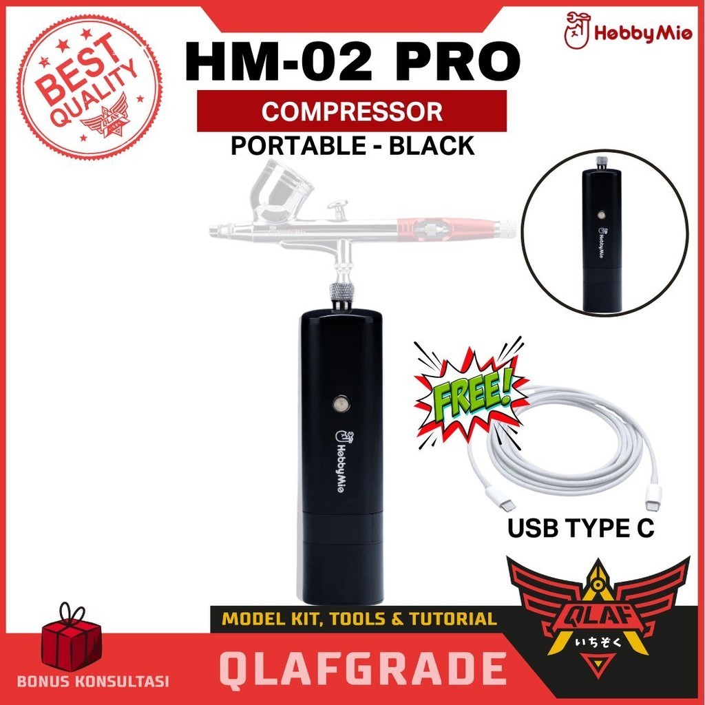 Jual Portable Compressor BLACK HM-02 PRO Hobby mio - Wireless Desktop ...
