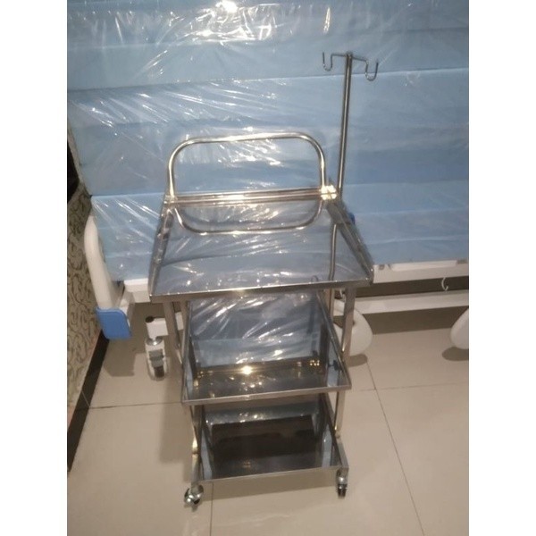 Jual Trolley EKG | Troli USG Medical Rumah Sakit | Troly Besi Stainless ...